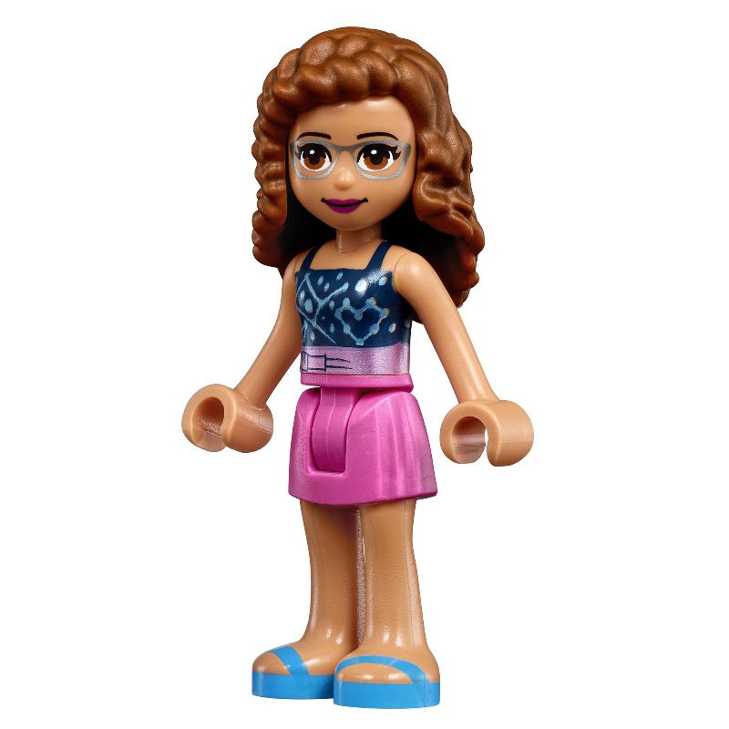 Lego Friends Minifigure Olivia, Dark Pink Skirt, Dark Blue Top with ...